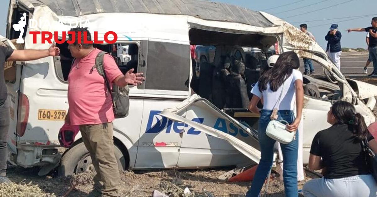 Minivan de la empresa de transportes Diez Ases vuelca cerca a cerro ...